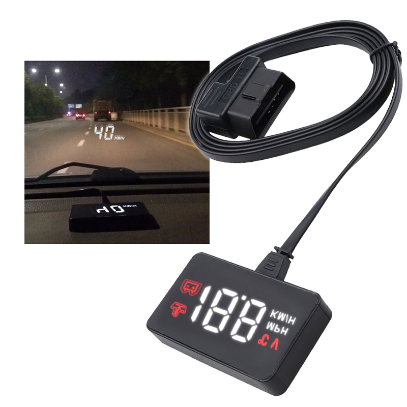 Car Hud Head Up Display A100 Obd2 Ii Euobd Overspeed Warning System Projector Windshield Auto ...