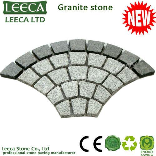 White Porphyry Fan Pattern Garden Elements Pavers, High Quality White ...