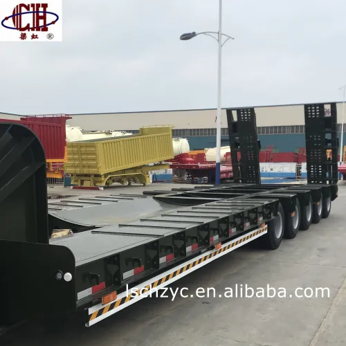 100mt 5 Axles Lowbed Lowboy Semi Trailer, High Quality 100mt 5 Axles ...