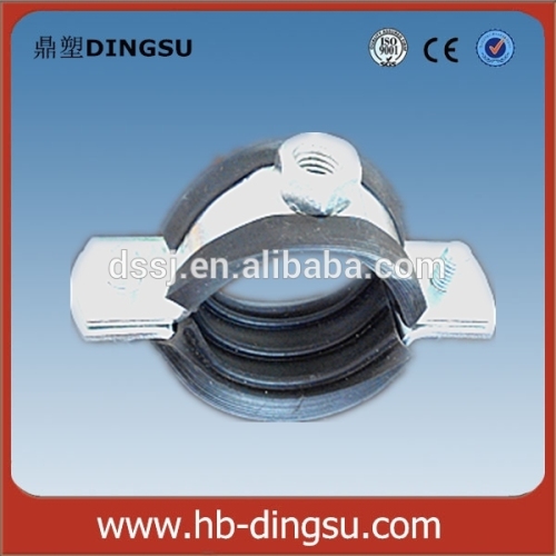 Rubber Lined Pipe Clamp M8+m10 Nut, High Quality Rubber Lined Pipe ...