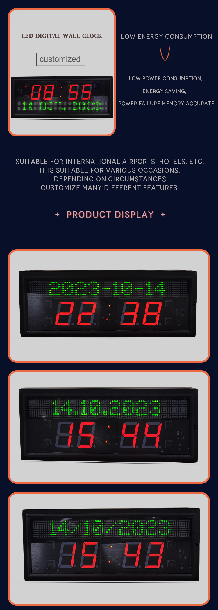 Zhong Xiaoxiao Multi-zone Led World Time Clock, High Quality Zhong ...