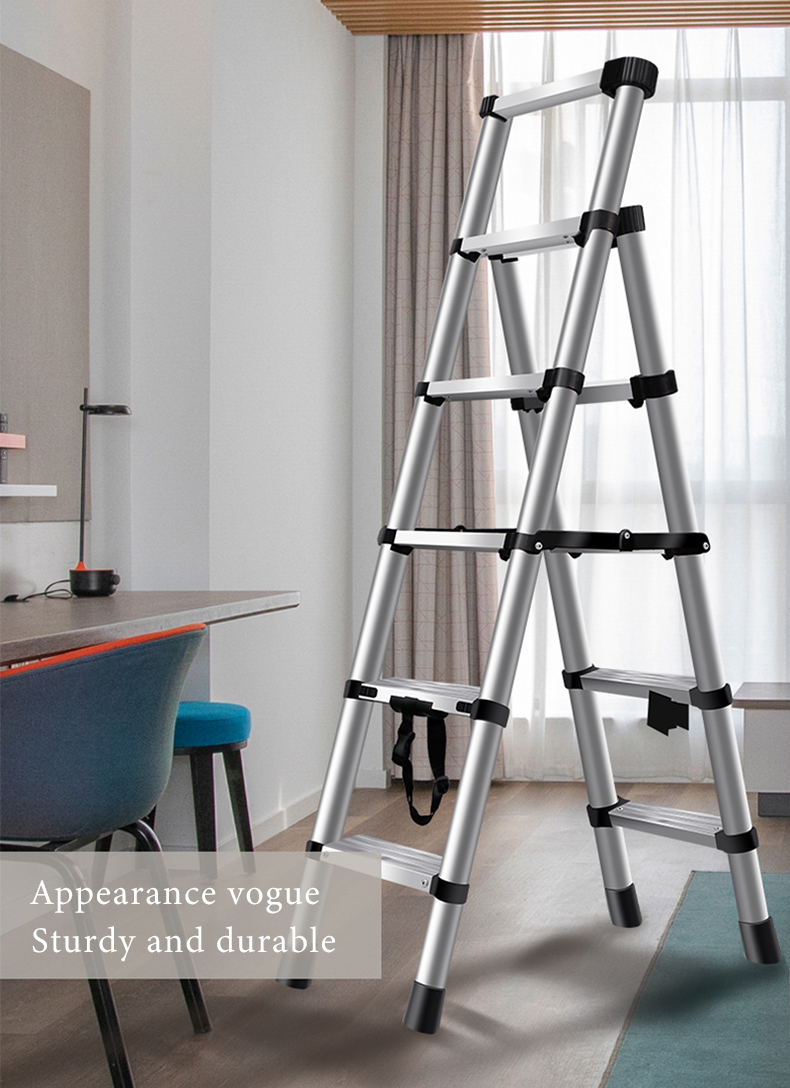 Saftey And Durable Aluminum Alloy Telescopic Folding Ladder, High ...
