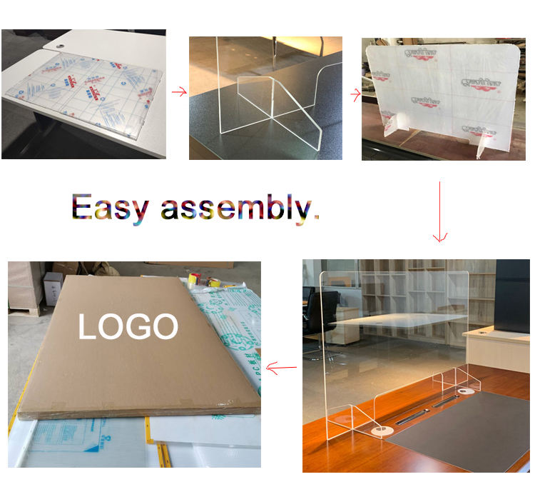 Clear Acrylic School Desk Dividers For Kids - Polycarbonate Dividers ...