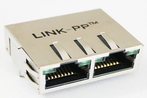 Tyco 1x2 Port Poe Rj45 Connector 90 Degree Ieee With Line Led Lpj/lpjg ...