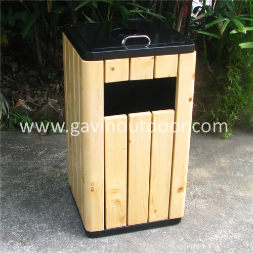 Wooden Outdoor Furniture Garden Furniture Outdoor Wooden Dustbin, High ...