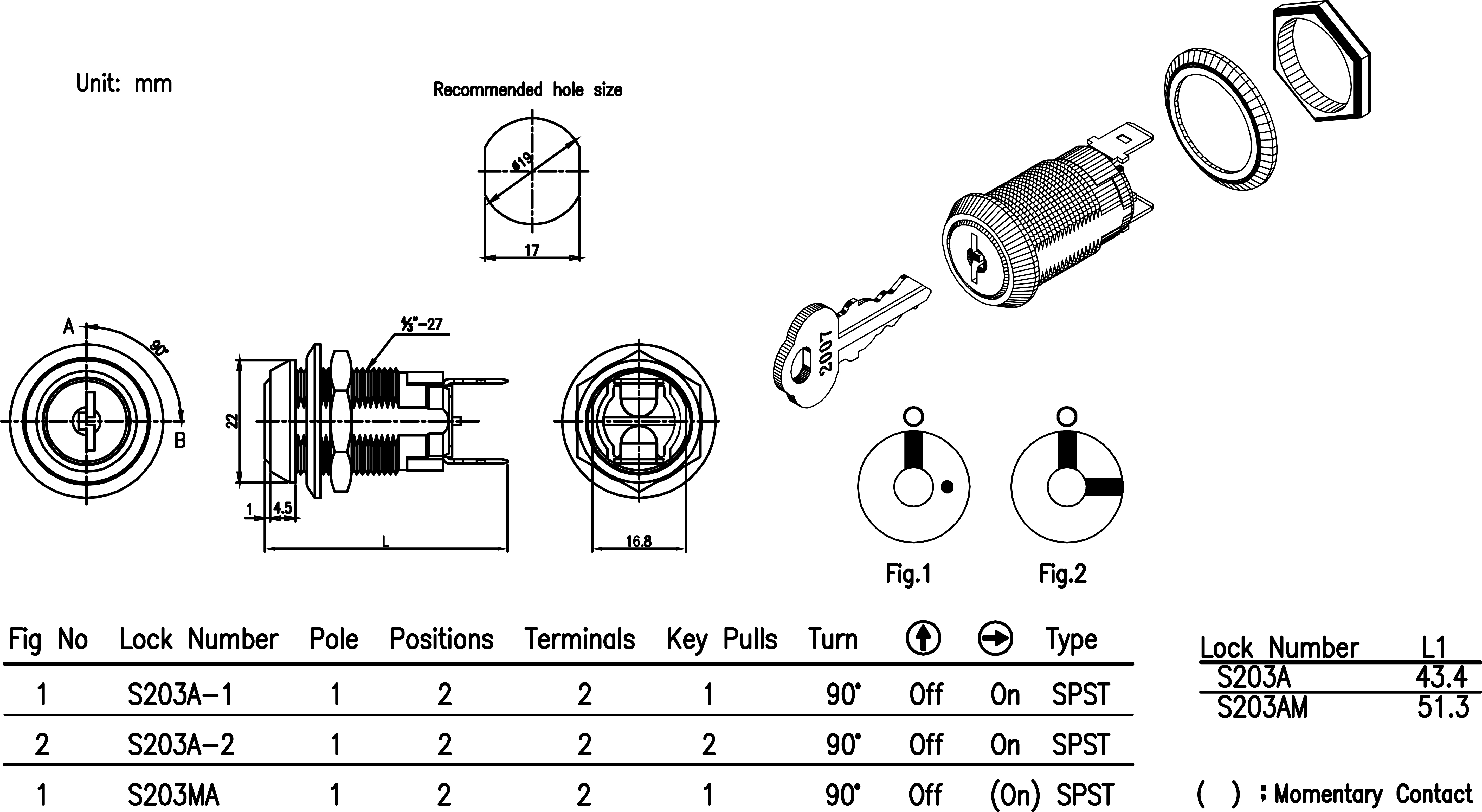 UL High Current Multi-fonction Momentary Key Switch China Manufacturers ...