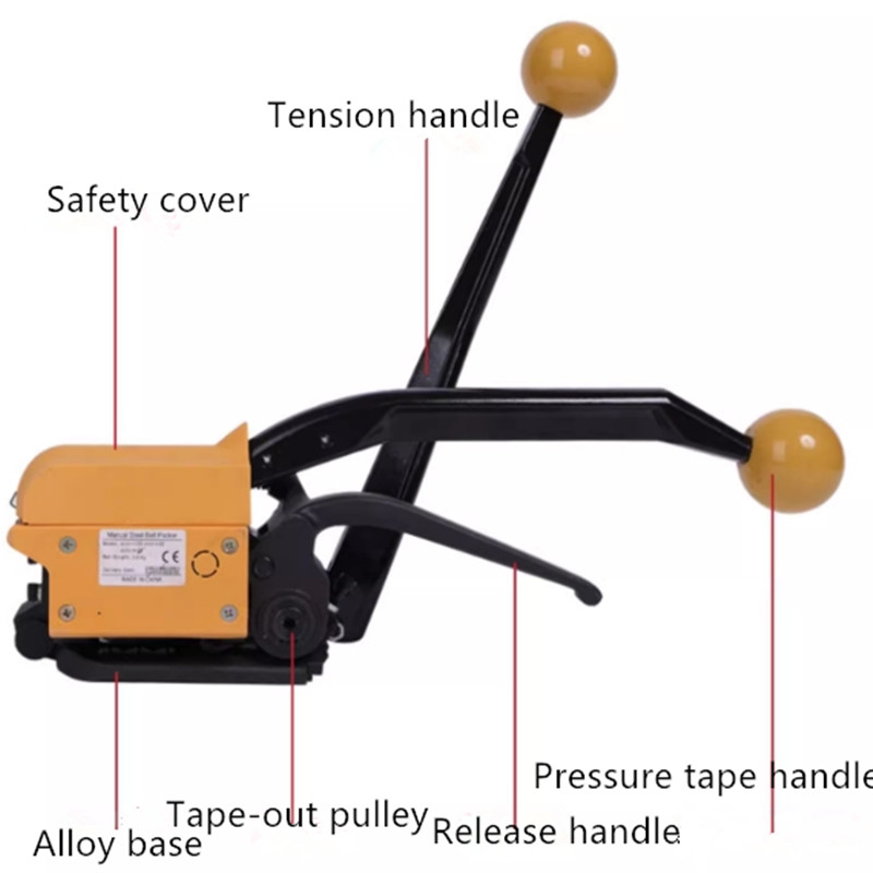 Manual A333 Steel Strapping Tool For 1/2"-3/4" Steel Straps, High ...