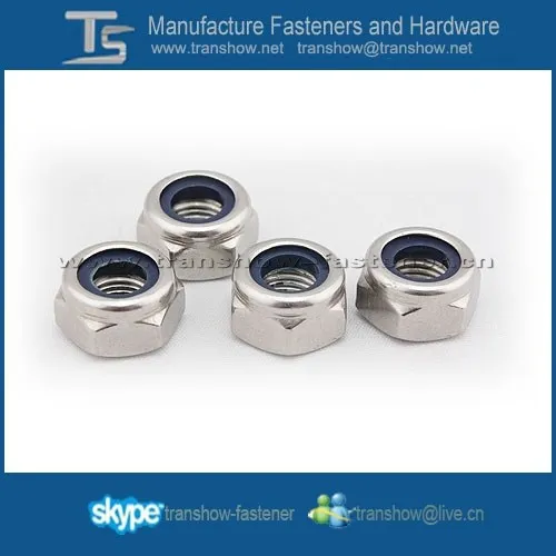 Din985 M8 Nylon Insert Lock Nut Stainless Steel 304, High Quality Din985 M8 Nylon Insert Lock ...