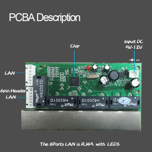 8 Ports 10/100mbps Networks Switch Hub Fast Ethernet Switches Board ...