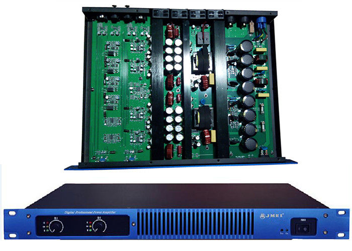 Blue Panel 1u Digital Power Amplifier 650w For Performance / Karaoke, High Quality Blue Panel 1u ...