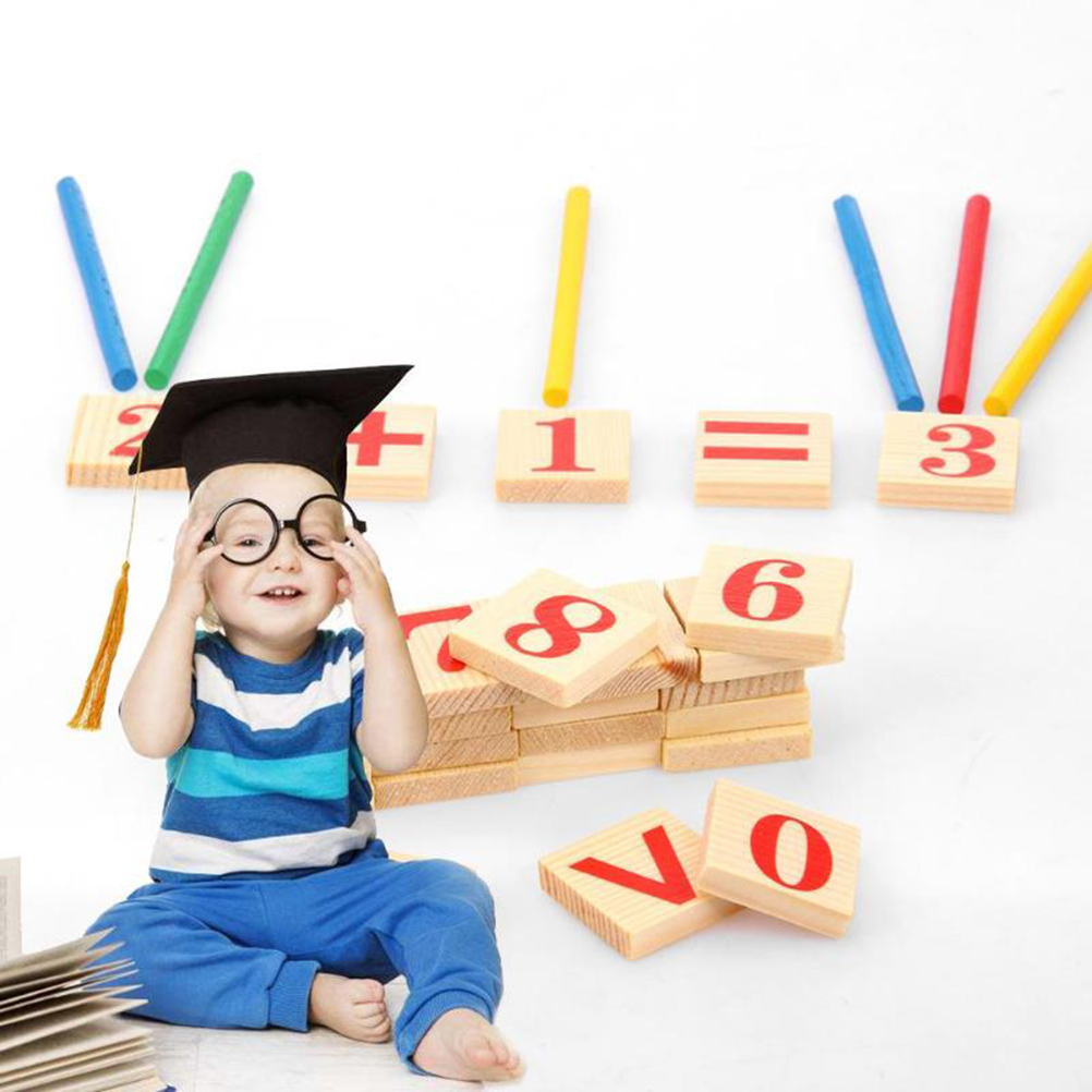 Wooden Numbers Letter Counting Sticks Mathematical Intelligence Stick ...