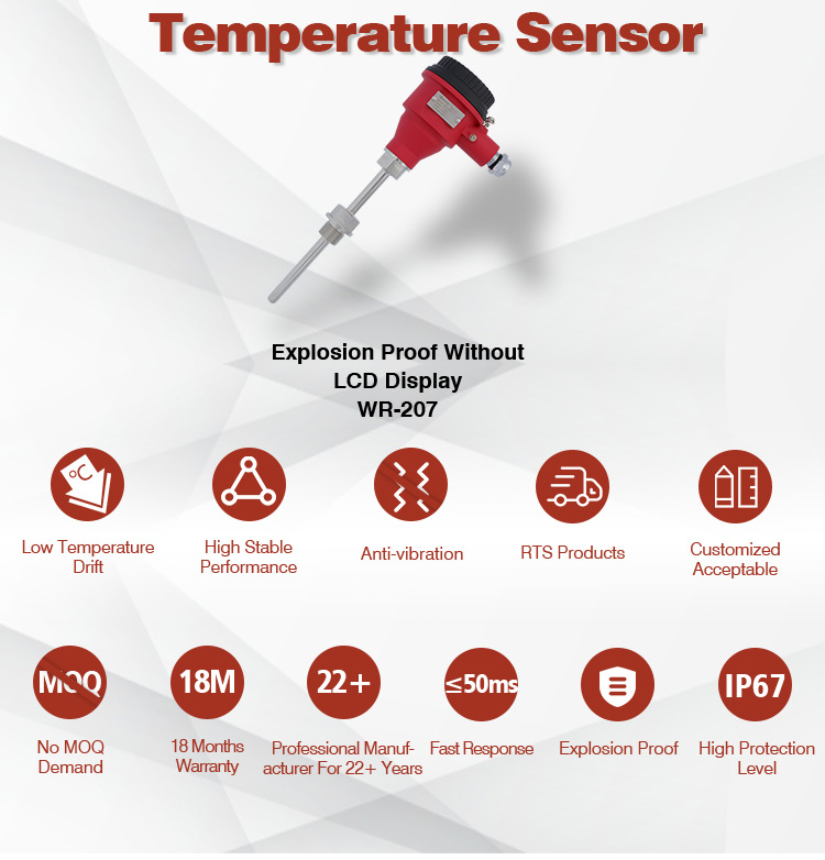 Field-mounted 4-20ma Hart Rtd Explosion-proof Pt100 Temperature ...