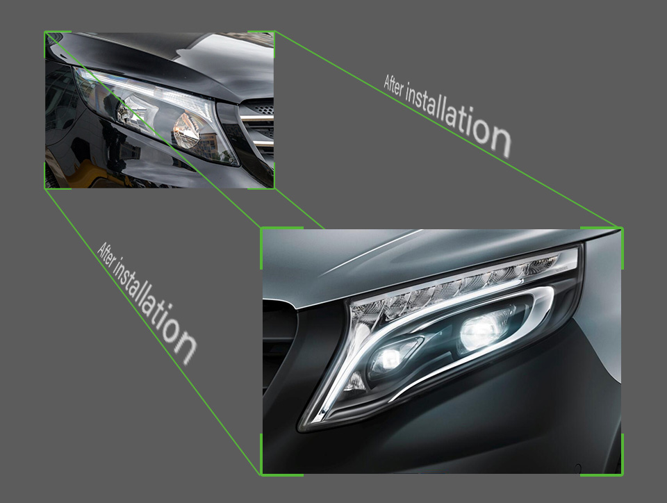 Akd Tuning Car Headlight For Mercedes-benz Vito 2016-2019 Headlights ...