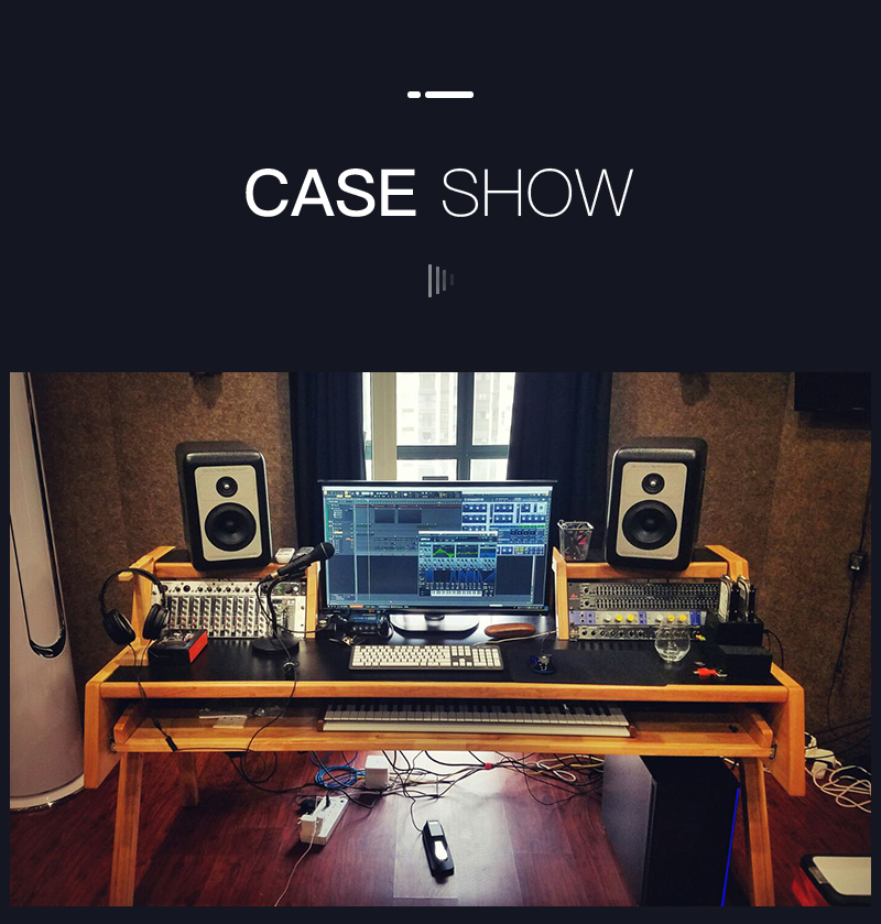 Mdf Wood Studio Desk Music Workshop Station With Keyboard Stand, High ...