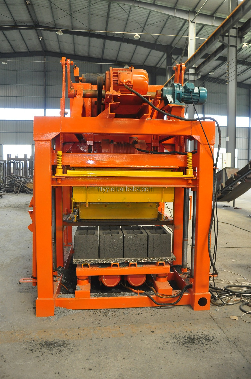 Qtj4-40 Manual Brick Machine For Concrete Block Production, High ...