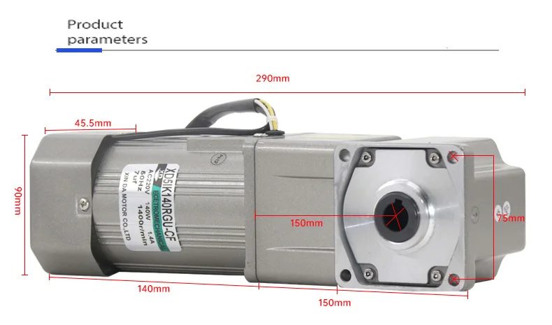220v 140w Adjustable Speed Right Angle Reduction Motor With ...