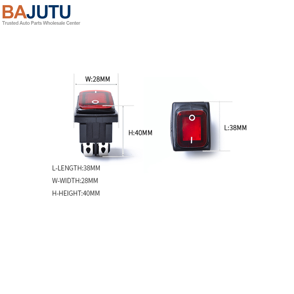 12v 15a 4pin Waterproof Rocker Switch With Lamp Light Dpst Dpst Car ...