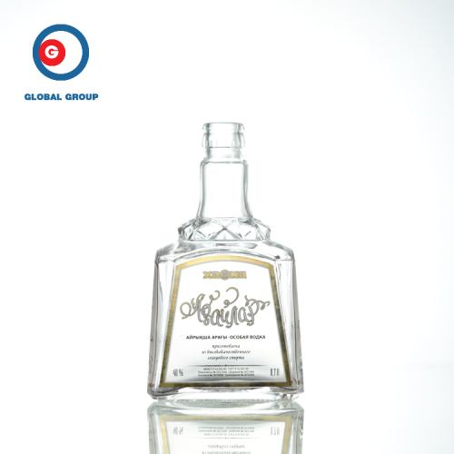 Vodka Glass Bottle Carved And Screen Printing, High Quality Vodka Glass ...