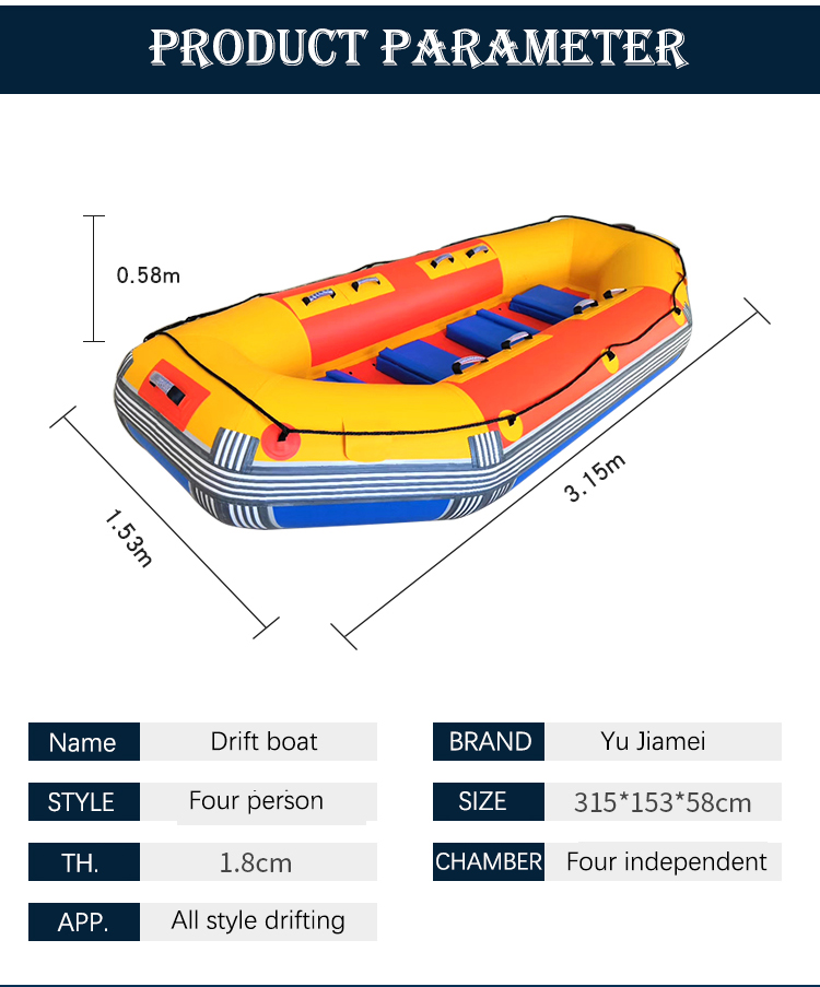Heavy Duty Double Floor White Water Raft For 8 Persons, High Quality ...