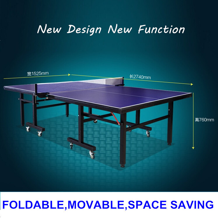 Folding Tennis Table With Movable Wheels, High Quality Folding Tennis ...