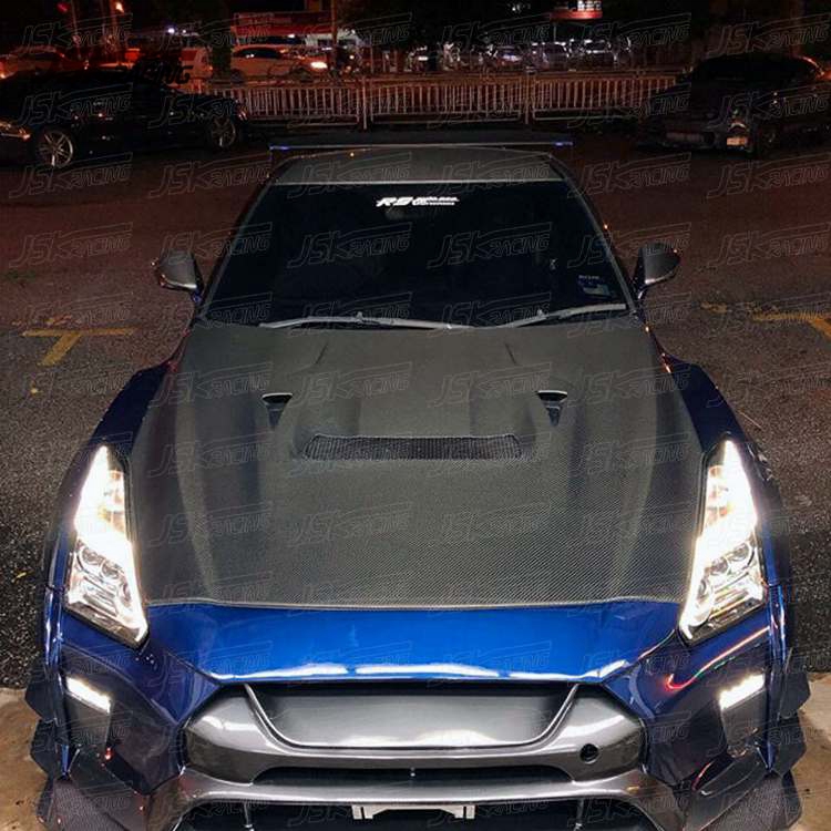 Vrs Style Carbon Fiber Hood For 2017-2021 Nissan Gtr R35, High Quality ...