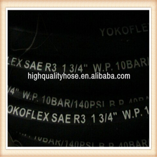 Sae 100 R3 Fiber Braided Hydraulic Rubber Hose, High Quality Sae 100 R3 ...