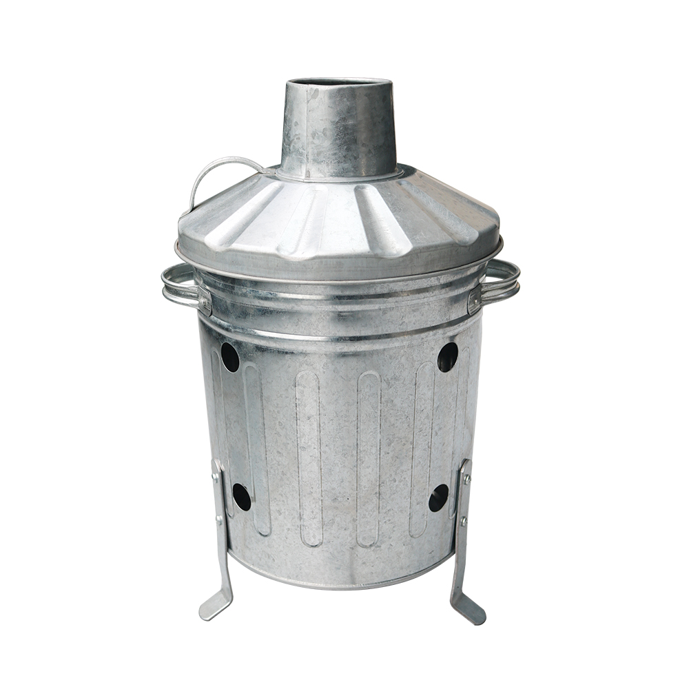 15 Litre Galvanised Metal Garden Waste Incinerator Burner For Leaves ...