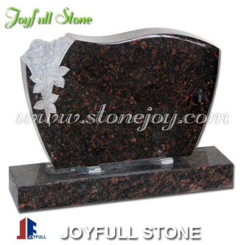 Aurora Granite Gravestone With Rose Design, Rose Tombstones, High ...