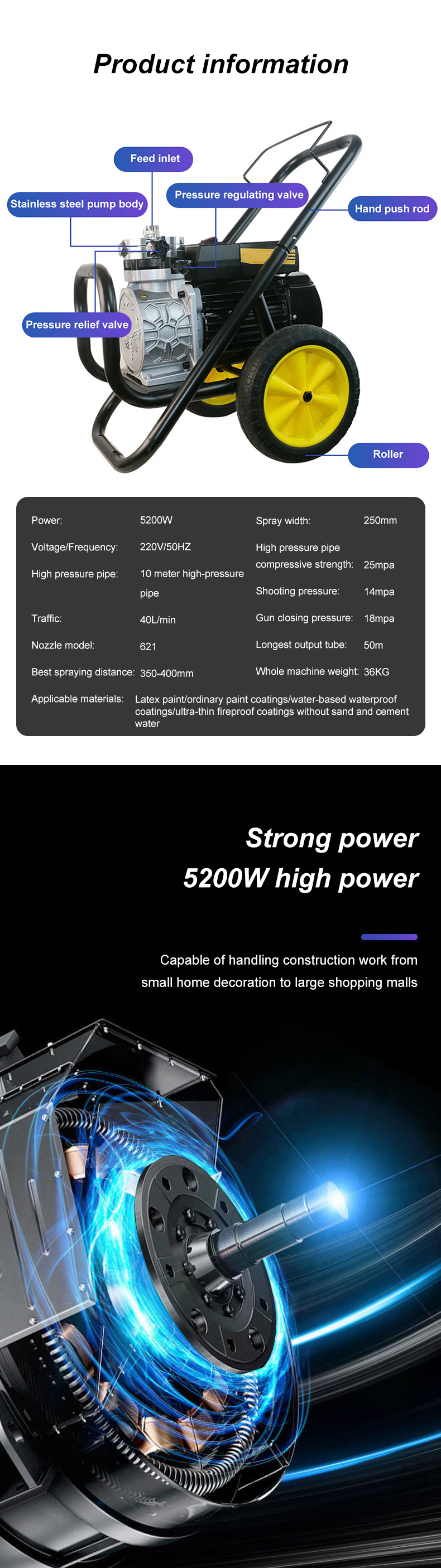 Automatic Diaphragm Brushless Paint Spraying Machine - Factory Supply ...