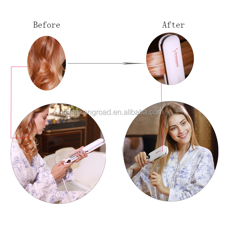 Infrared Professional Steam Styler Hair Straightener Flat Irons For ...