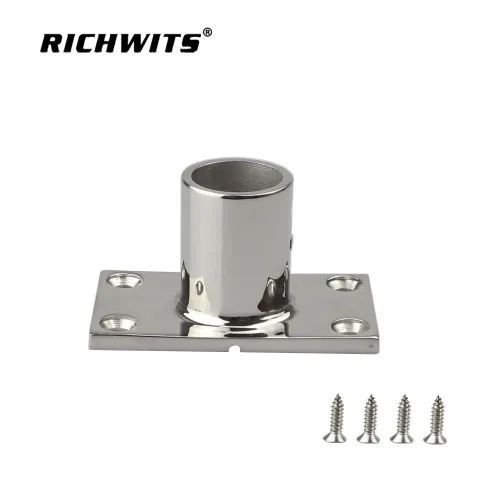 Marine Hardware Fittings Railing 1" Inch Rectangular Rail Base 90 ...