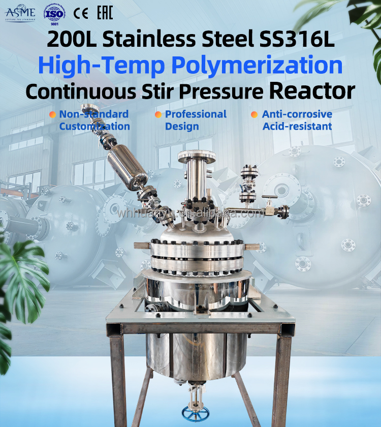 Stainless Steel Hydrogen Stirred Autoclave Reactor For Polyurethane ...