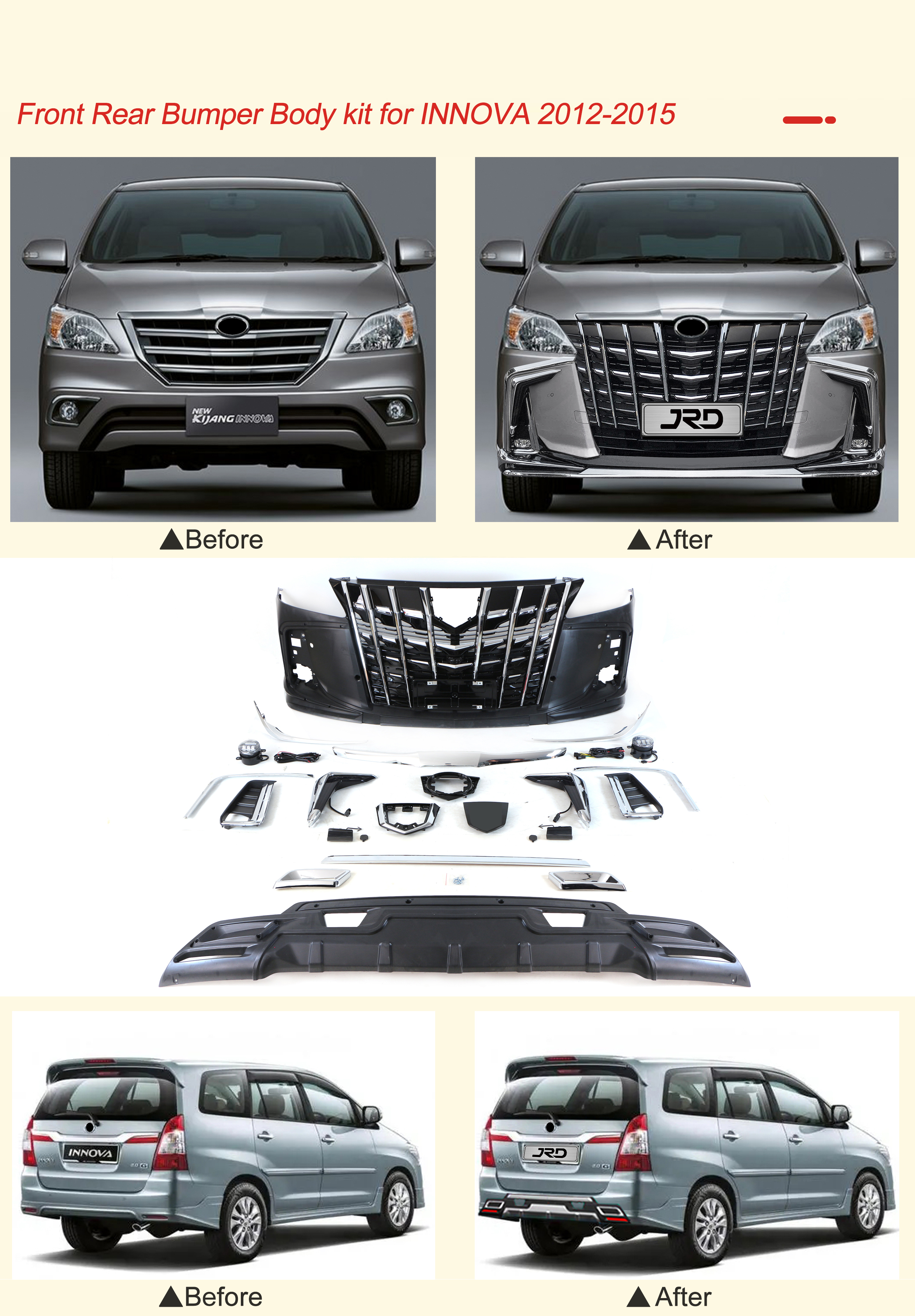Innova 2023 Body Kit And Front Grille Accessories, High Quality Innova ...