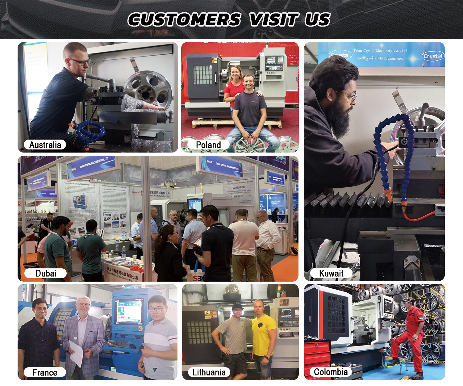 Crystal Wrm28h Cnc Alloy Wheel Lathe Repair And Refurbish Machine With ...