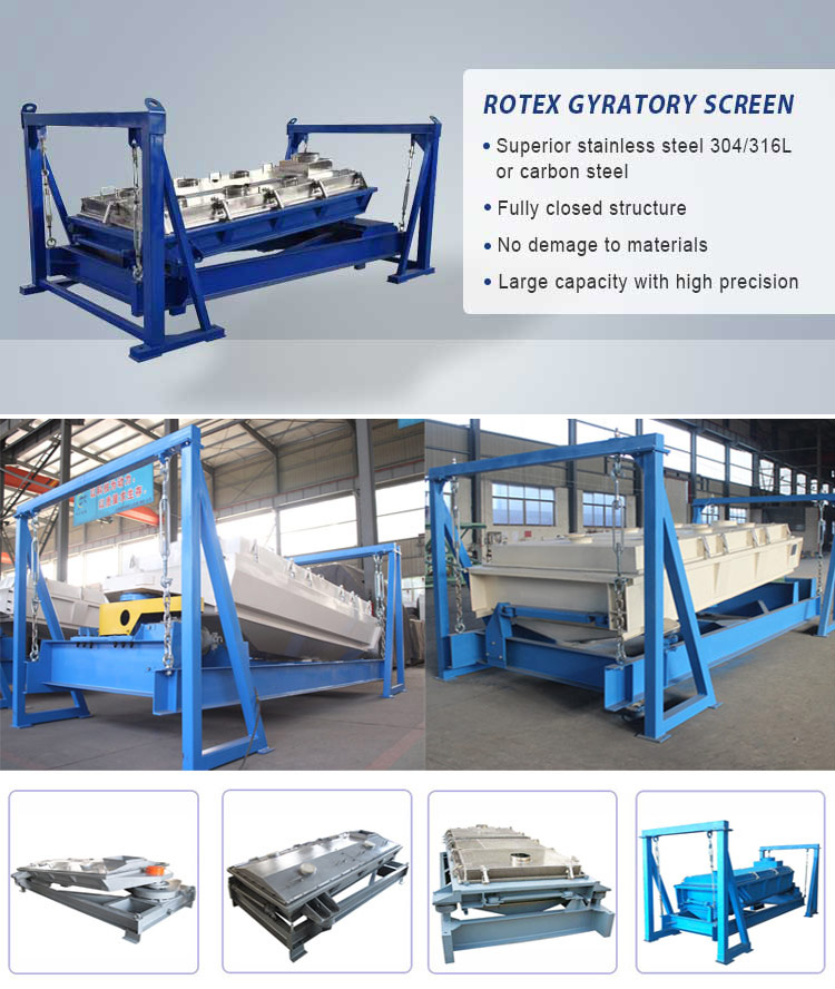 40-50t/h Fertilizer Rotex Gyratory Vibrating Sifter, High Quality 40 ...