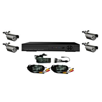 4-channel Diy Dvr Camera Kit With 4 Ccd Ir Bullet Cameras And Cables ...