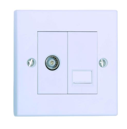 1 Gang Two Module Media Plate, High Quality 1 Gang Two Module Media ...