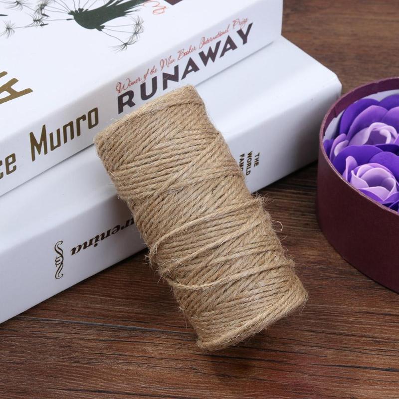100m/roll Natural Hemp Rope Jute Twine Burlap String Wrapping Cords ...