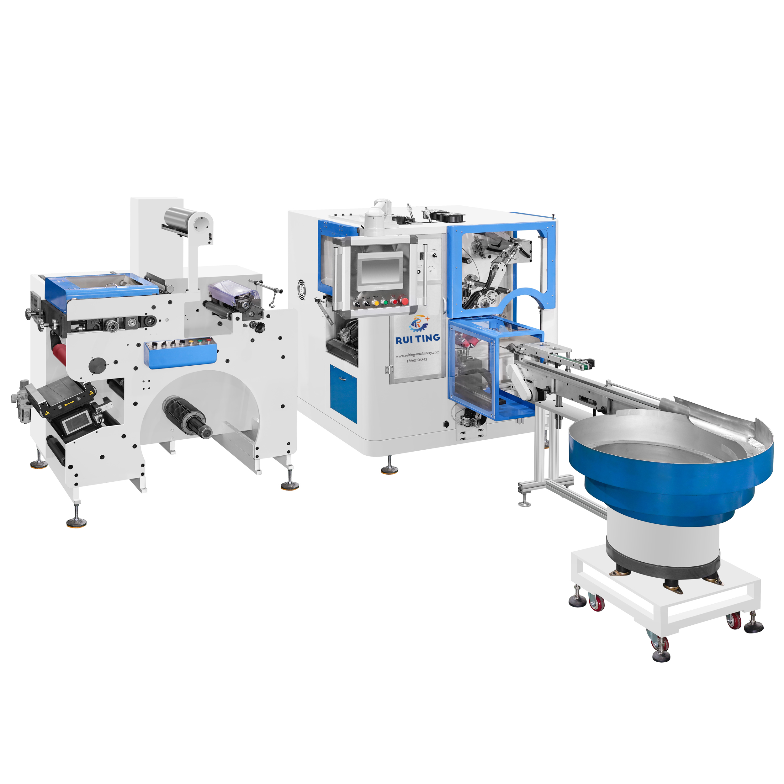 4 Spindle Fully Automatic Turret Rewinding Machine With Slitting And ...
