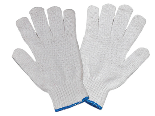 Basic White Cottom Knitting Working Glove, High Quality Basic White ...