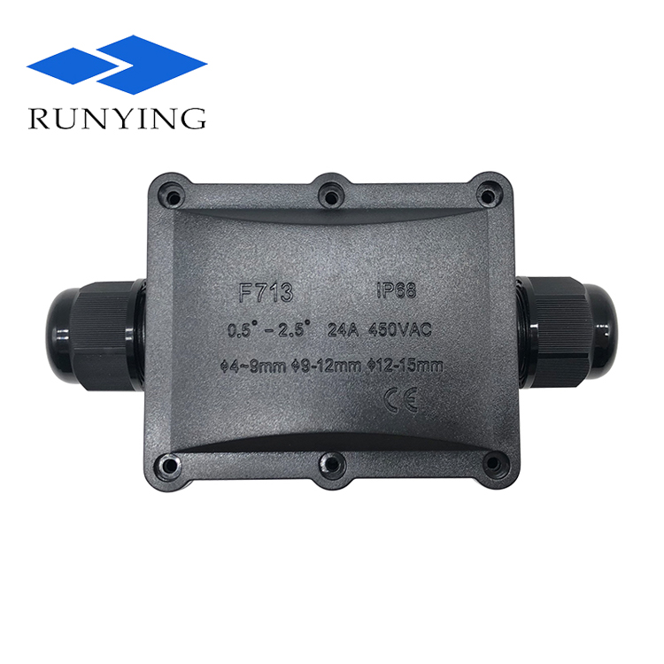 F713 2 Pin Electrical Wire Junction Box - Ip68 Waterproof Connector ...