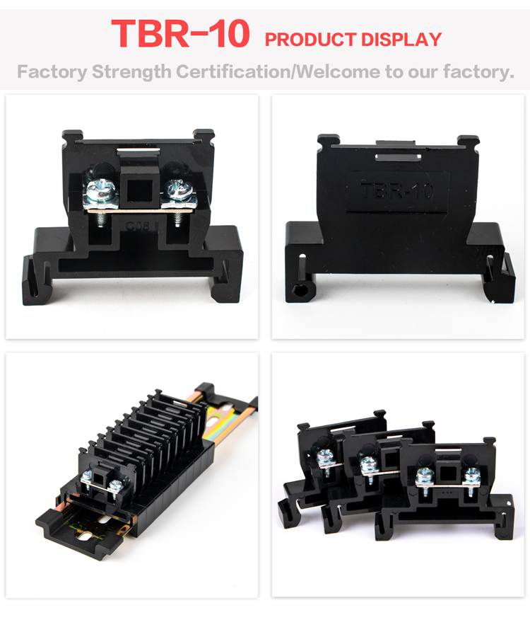 Din Rail Wire Connector Tbr-10, 200pcs/box, 10a 600v Brass Conductor ...