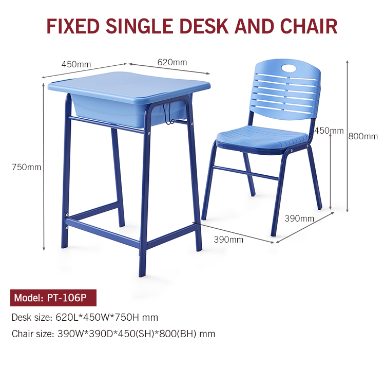 Single Student Table Kindergarten School Chair Desk, High Quality ...