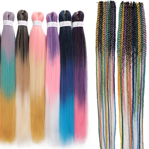 Vigorous Pre Stretched Easy Braid Hair Ombre Jumbo Braiding Hair Blonde ...