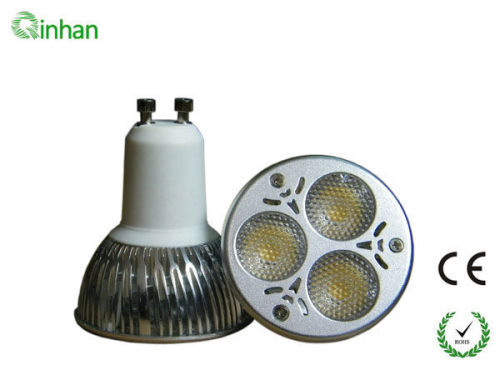 Aluminum And Lens 3w Led Spotlight Fixture Gu10 / Mr16 Base 2 Year ...