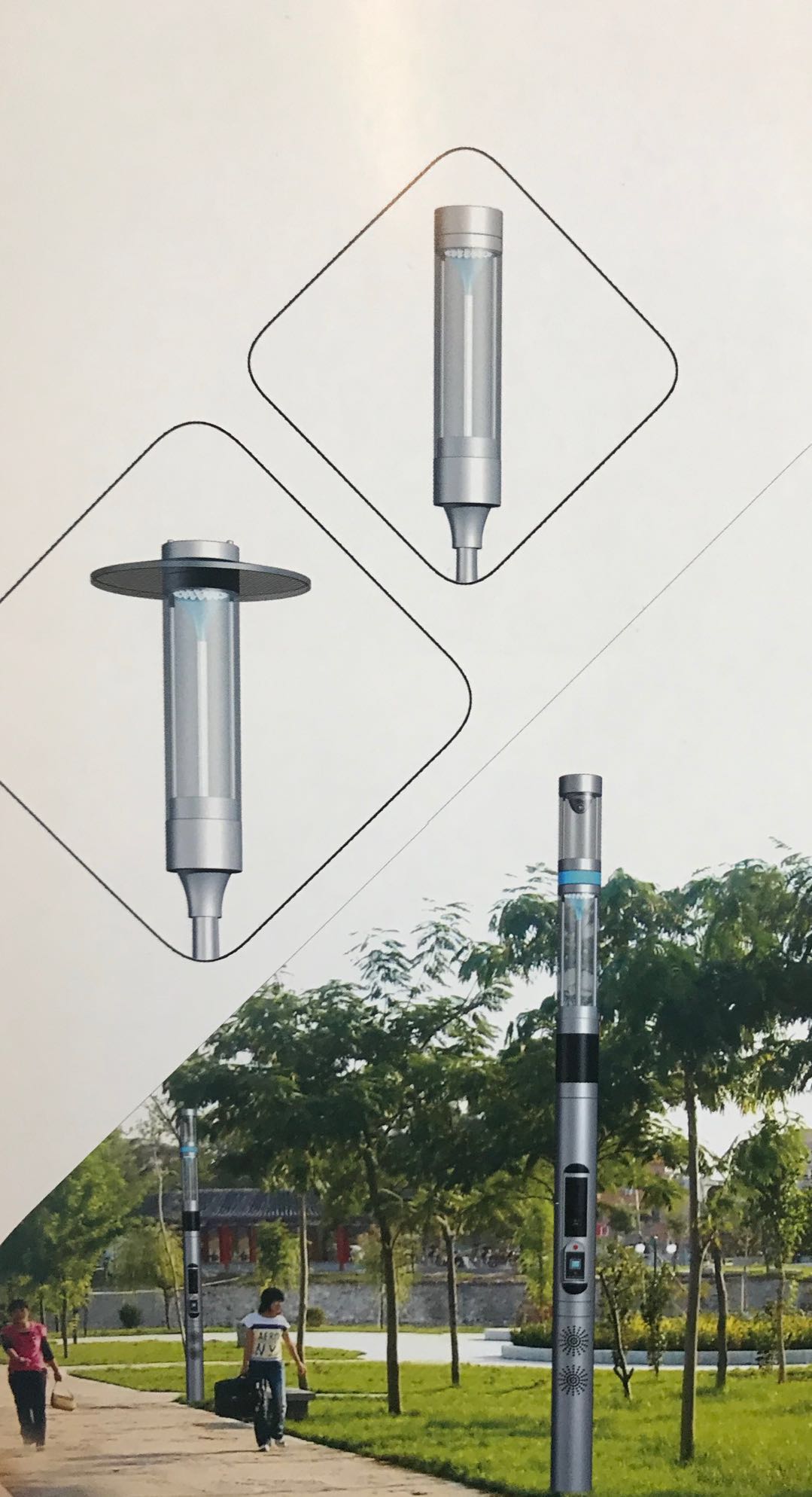 Cylindrical Intelligent Street Lamp, High Quality Cylindrical ...