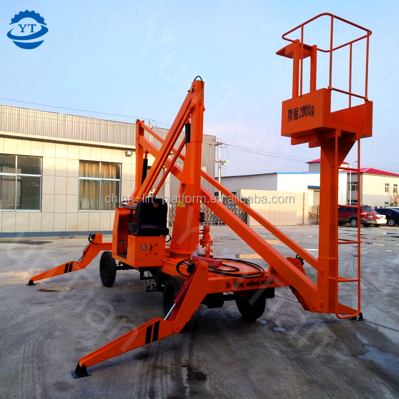 Electric Telescopic Spider Boom Lift Trailers With Heights 32ft-72ft ...