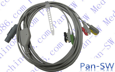 Primedic One Piece Four Lead Ecg Cable With Leadwire; 72303, High ...