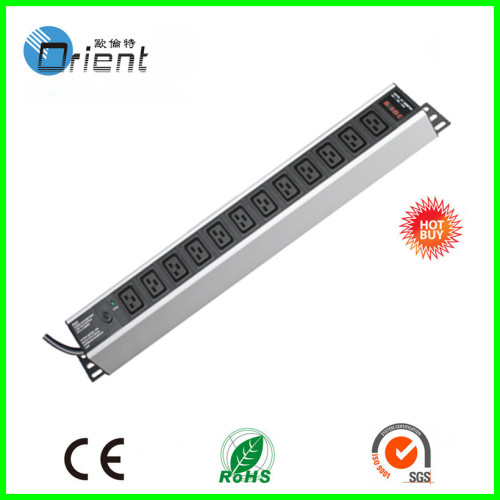 12 Ways C19 Rack Mount Pdu With Curren Display And Overload Protection, High Quality 12 Ways C19 ...