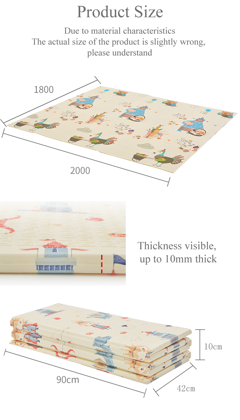 Animal Alphabet Colorful Xpe Folding Kids Play Mats, High Quality ...